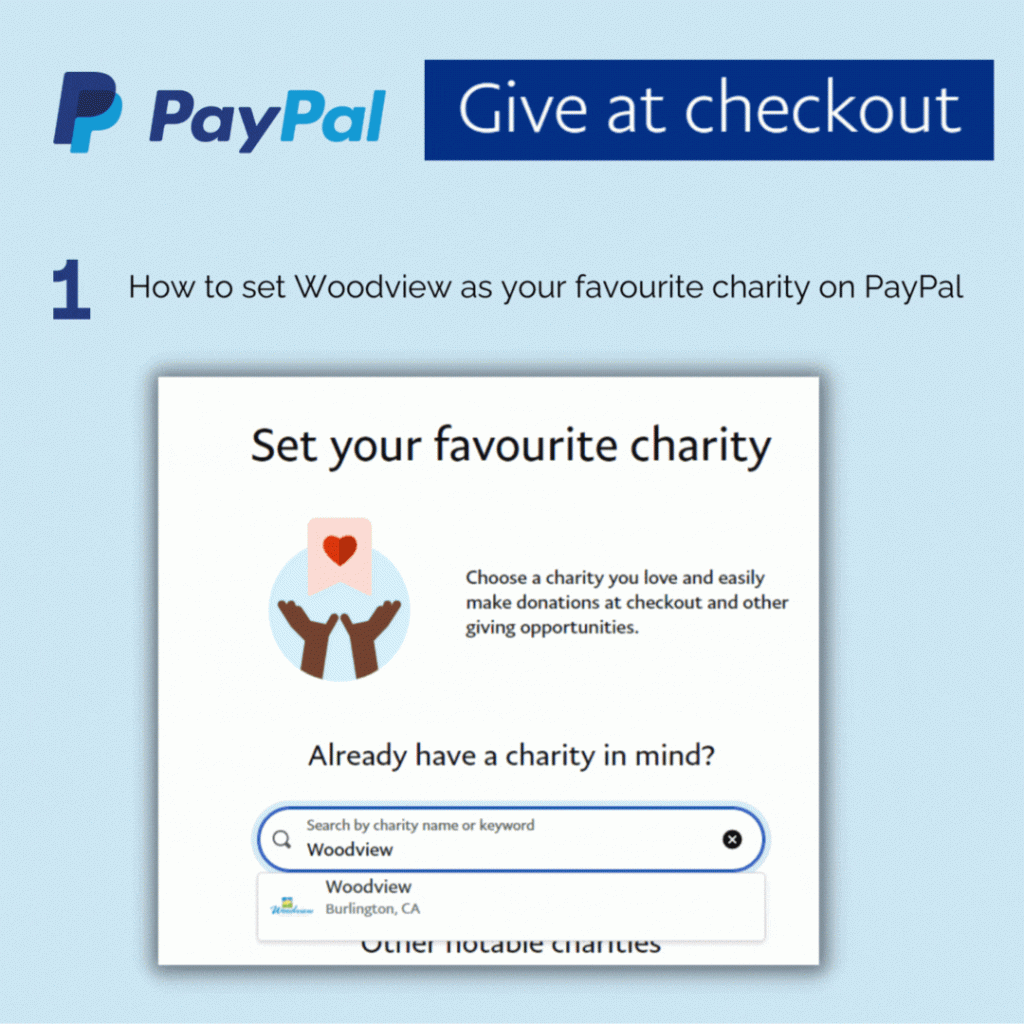 PayPal Give at Checkout How To GIF 2023 | Woodview Mental Health and ...